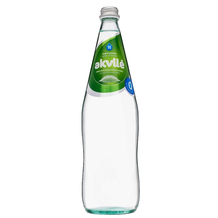 LENGVAI GAZUOTAS natūralus mineralinis vanduo Akvilė, 1L | Foxshop.lt