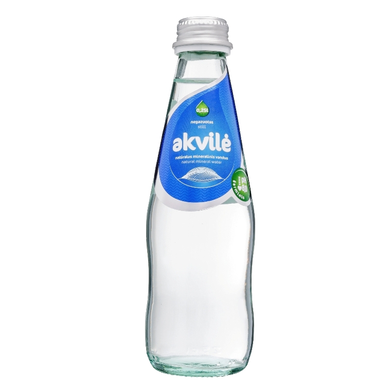 NEGAZUOTAS natūralus mineralinis vanduo Akvilė, 0,25L | Foxshop.lt